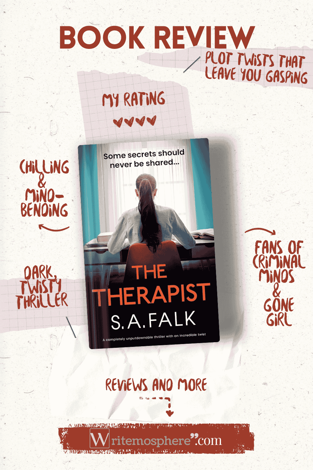 The Therapist by S.A. Falk – An Unmissable Psychological Thriller Book ...